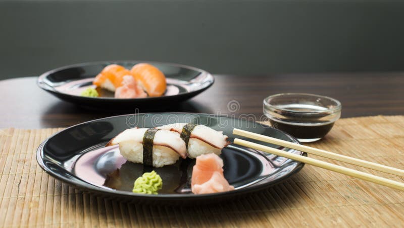 Sushi in sushi bar stock photo. Image of avocado, meal - 34490678