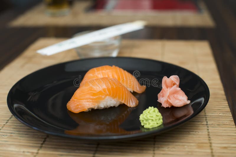 Sushi in sushi bar stock image. Image of gourmet, fish - 34488401