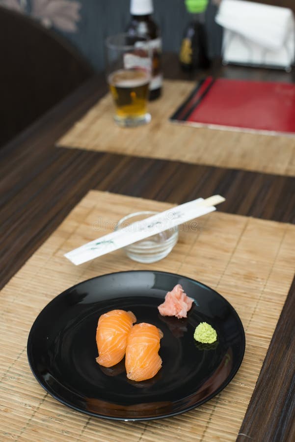 Sushi in sushi bar stock photo. Image of meal, food, fish - 34490218