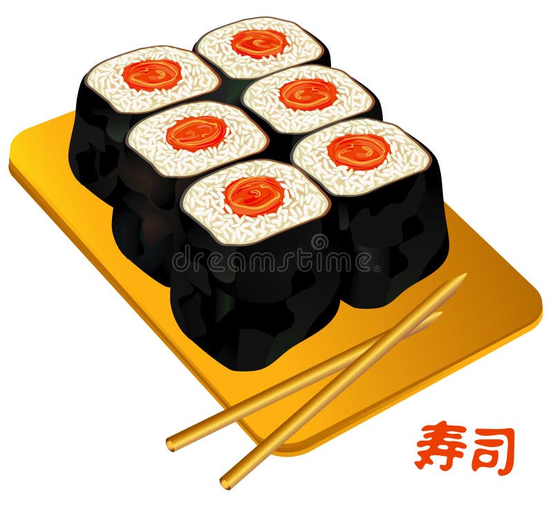Sushi, Susi, Roll, Food China Stock Vector - Illustration of fish ...