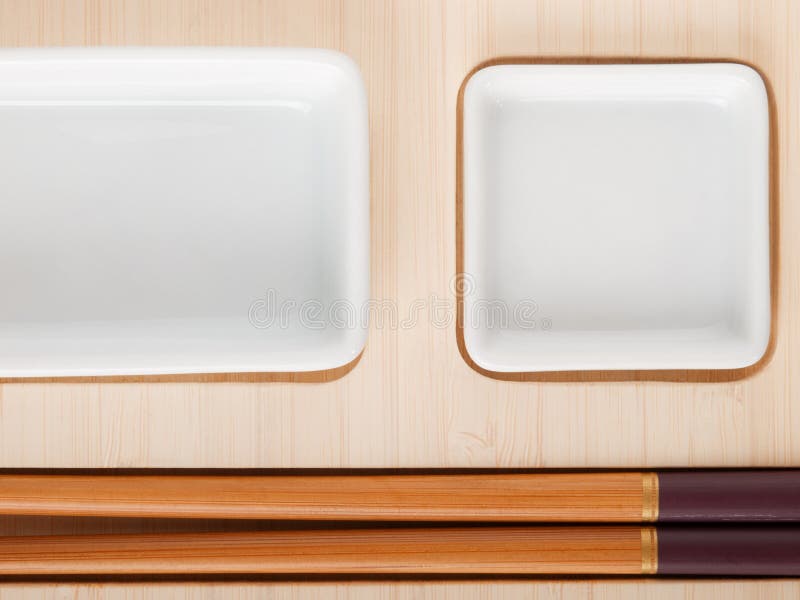 Sushi Table with Plates and Sticks Stock Image - Image of 1000009410 ...