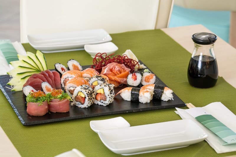 Sushi stock photo. Image of white, lunch, meal, rice - 63135490