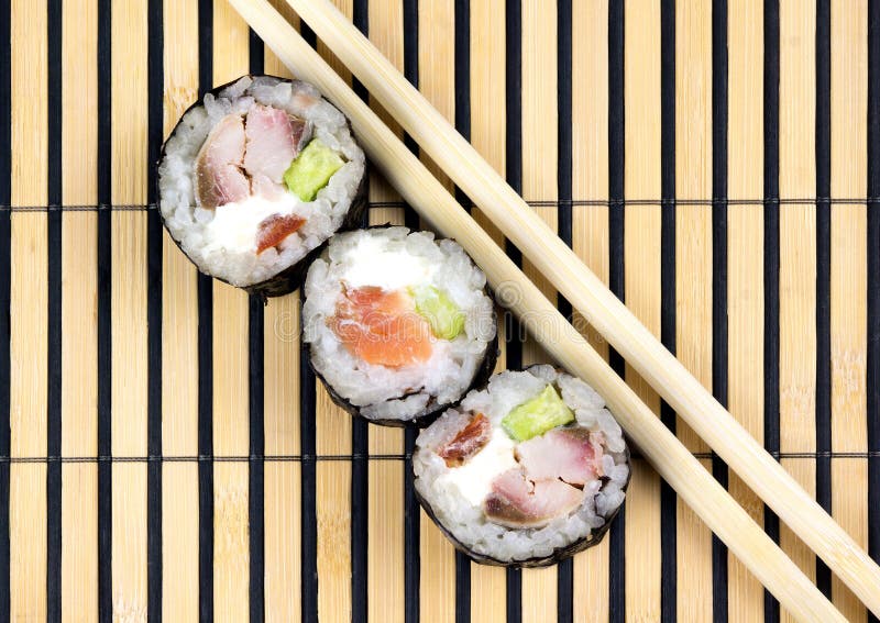 Sushi stock photo. Image of chopsticks, healthy, dinner - 67792150