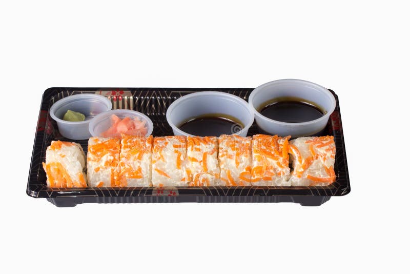 Sushi to go stock photo. Image of oriental, isolated - 56963842