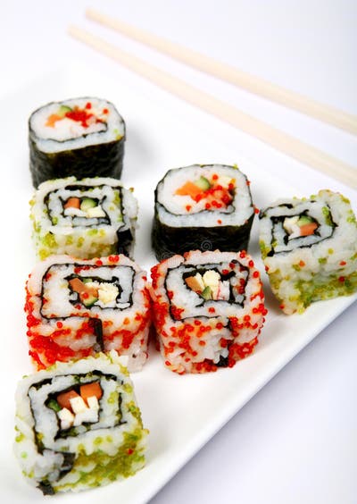 Sushi triangle stock image. Image of roll, rice, japanese - 6335097