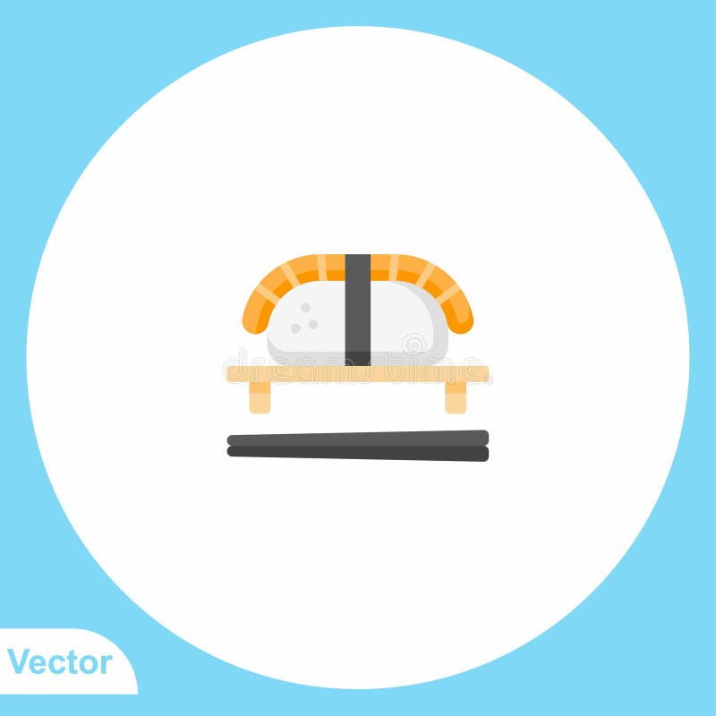 Sushi Vector Icon Sign Symbol Stock Illustration - Illustration of ...