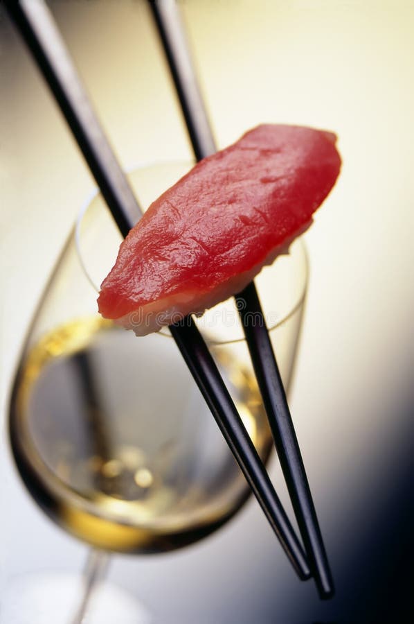 Sushi and wine stock photo. Image of glas, alcohol, wine - 14594256