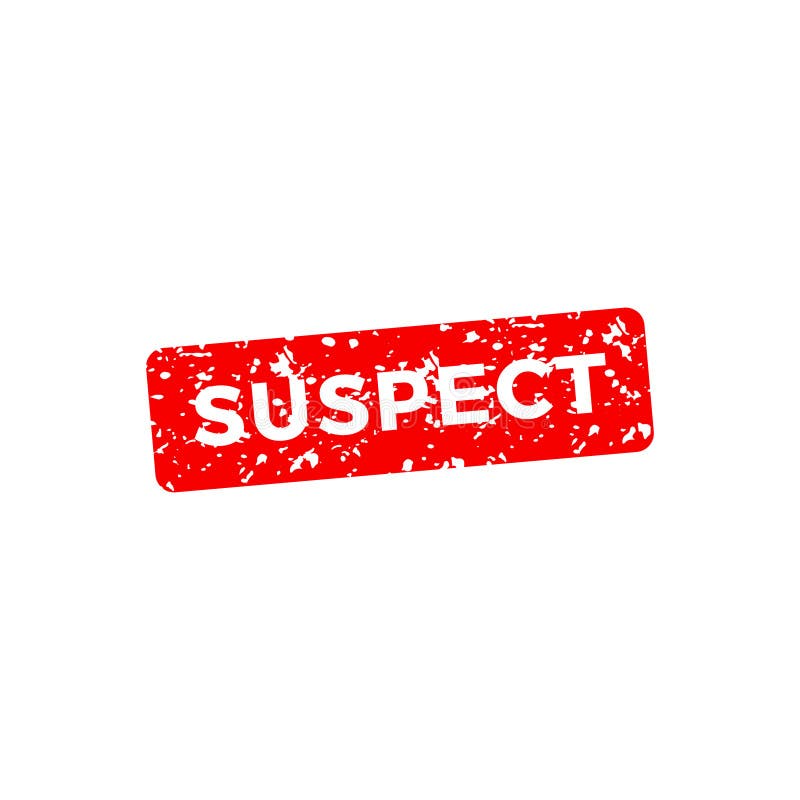 Suspect Stamp with Distressed Grunge Style Vector Design Stock Vector ...