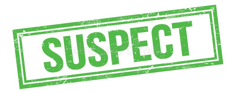 SUSPECT Text on Green Grungy Vintage Stamp Stock Illustration ...