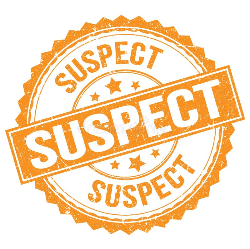 SUSPECT Text on Orange Round Stamp Sign Stock Illustration ...