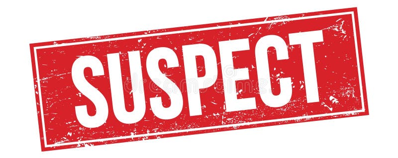 SUSPECT Text on Red Grungy Rectangle Stamp Stock Illustration ...