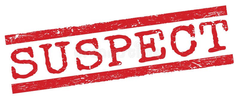SUSPECT Text on Red Lines Stamp Sign Stock Illustration - Illustration ...
