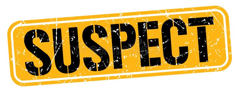 SUSPECT Text Written on Orange-black Stamp Sign Stock Illustration ...