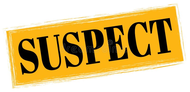 SUSPECT Text Written on Orange-black Stamp Sign Stock Illustration ...