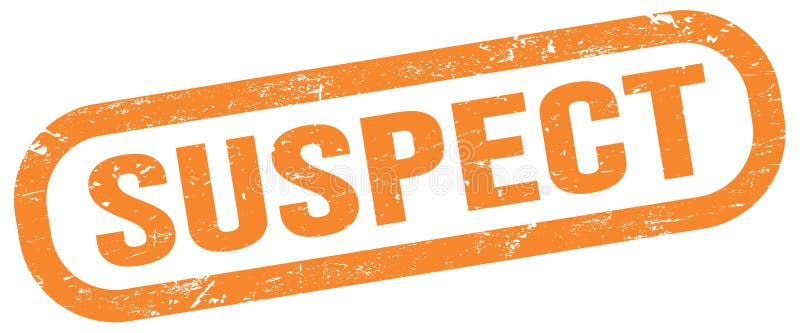 SUSPECT, Text Written on Orange Stamp Sign Stock Illustration ...