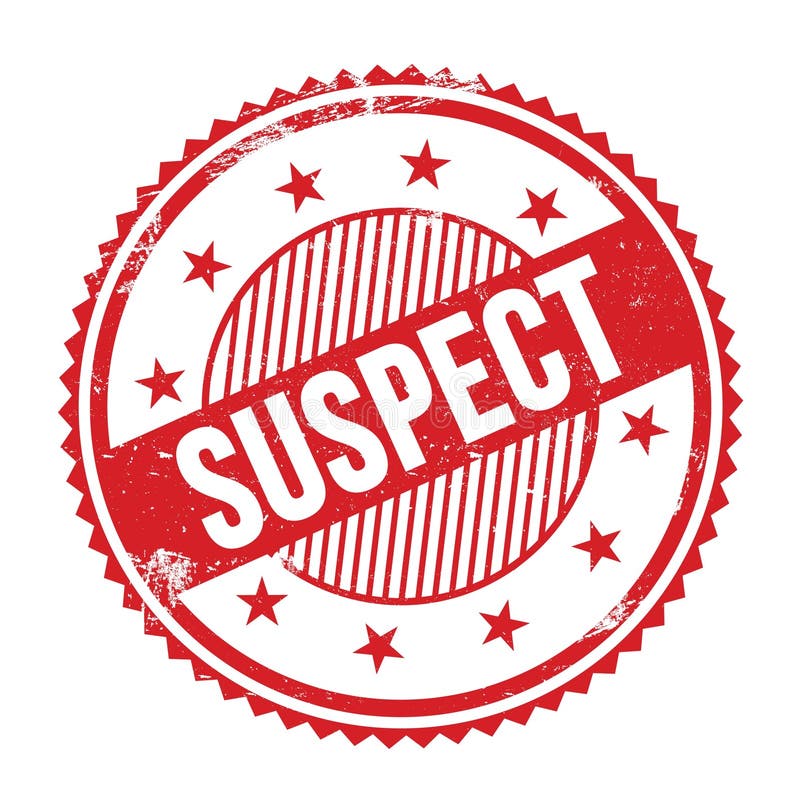 SUSPECT Text Written on Red Grungy Round Stamp Stock Illustration ...