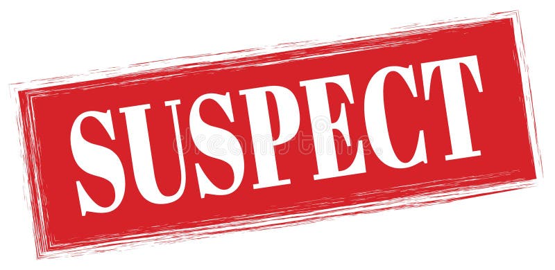 SUSPECT Text Written on Red Stamp Sign Stock Illustration ...