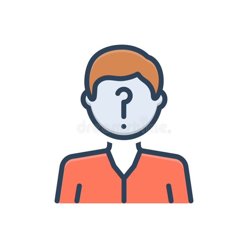 Color Illustration Icon for Suspected, Suspicious and Doubtful Stock ...