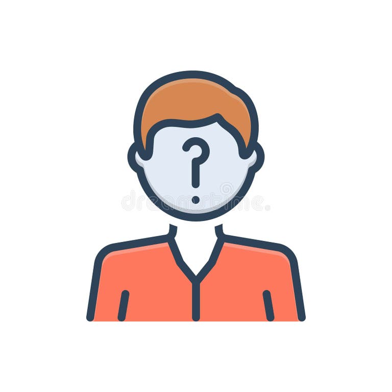 Color Illustration Icon for Suspected, Suspicious and Doubtful Stock ...