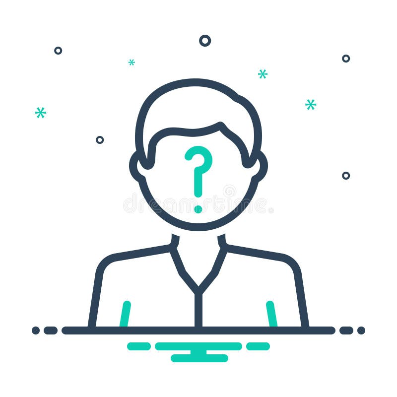 Mix Icon for Suspected, Suspicious and Doubtful Stock Illustration ...