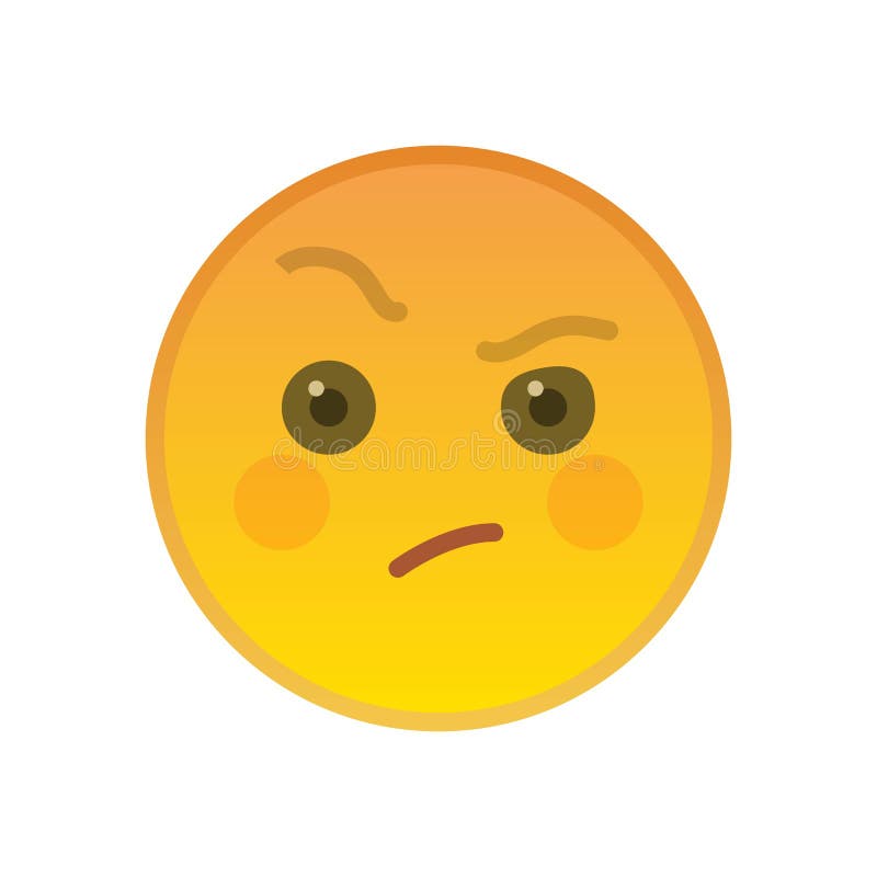 Suspeitando o emoticon ilustração do vetor. Ilustração de sinal - 30573285