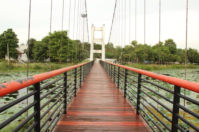 Bridge stock image. Image of channel, pole, bridge, straight - 98858031