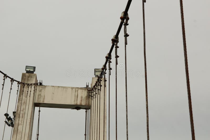 Bridge stock image. Image of suspended, rods, bars, wood - 98858957