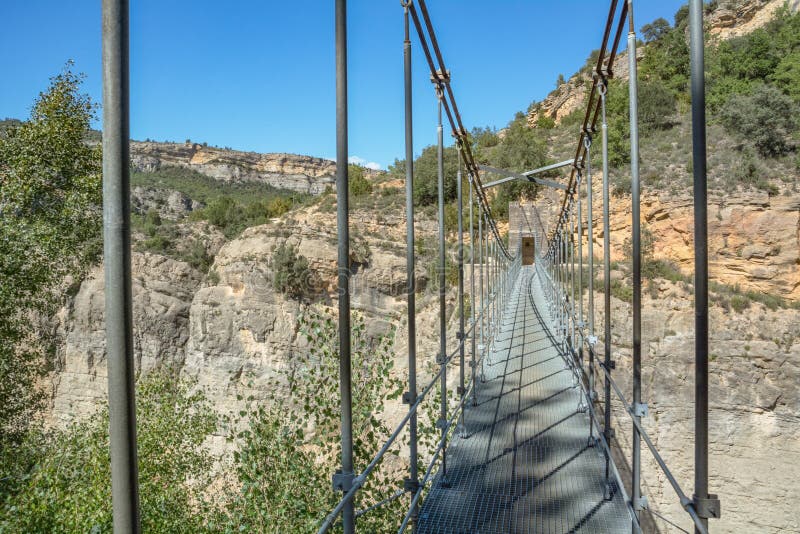 Suspended bridge stock image. Image of cable, mitigate - 83071385
