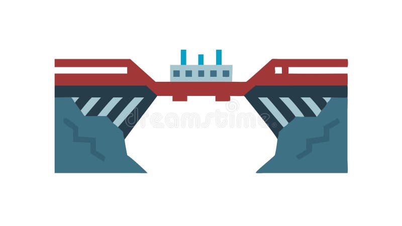 Suspended Bridge Structure, Modern Engineering, Vector Design ...