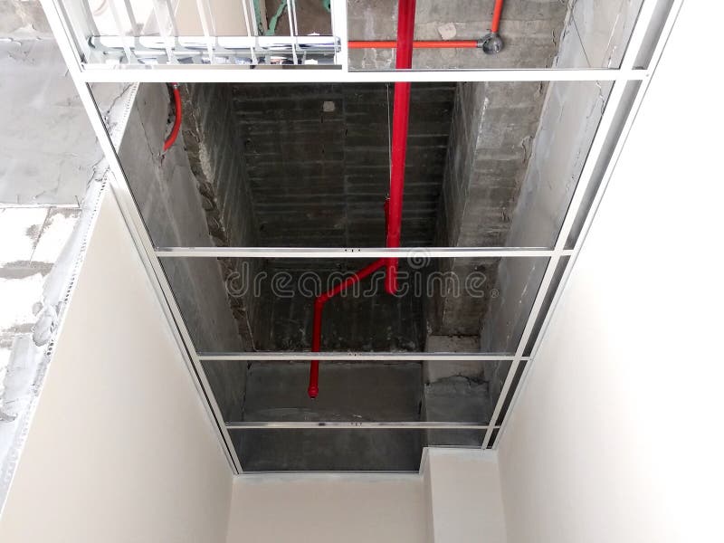 Suspended Ceiling Frame and Board Under Construction at the ...