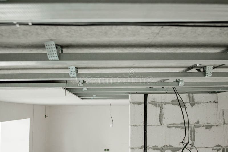 Suspended Ceiling Structure with Profiles for Installation of Ceiling ...