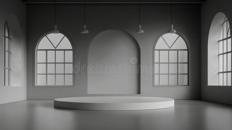 Suspended Circular Light Fixtures are a Key Element in this Modern ...