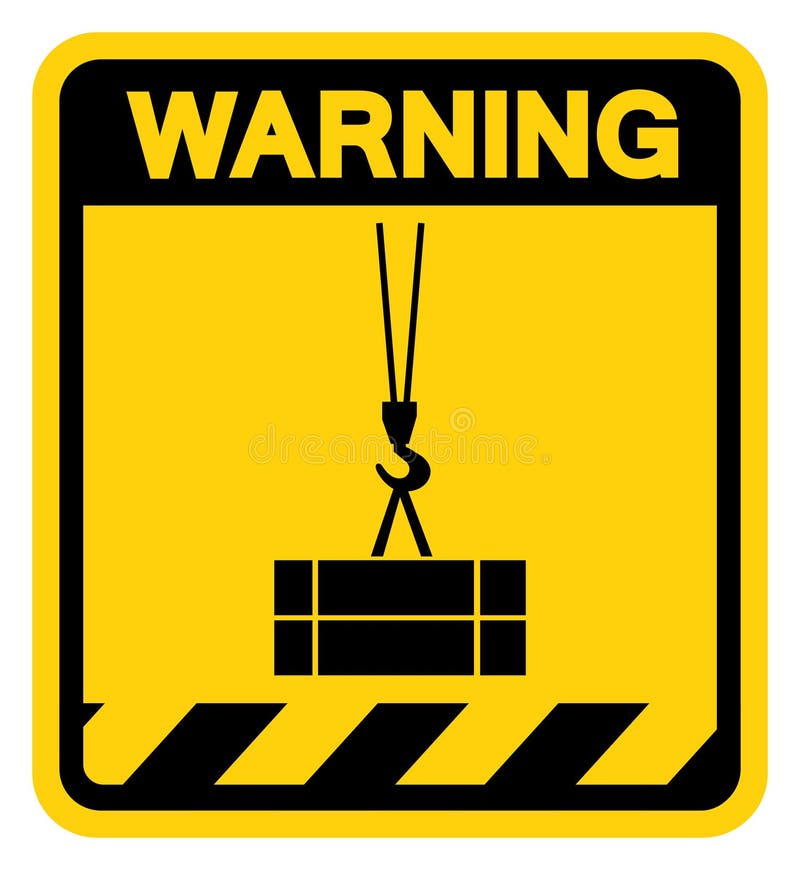 Suspended Load Warning Sign, Vector Illustration, Isolate on White ...