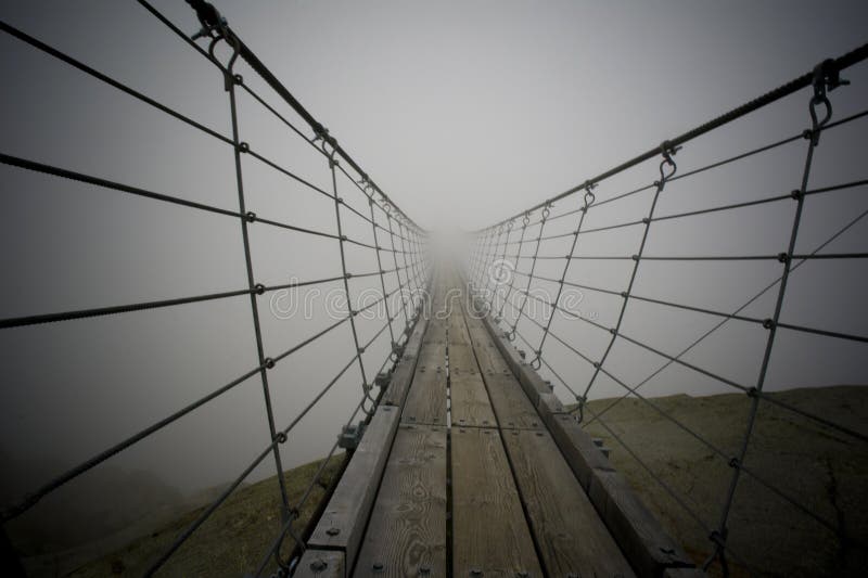 Suspended in the mist stock photo. Image of trift, switzerland - 44701478