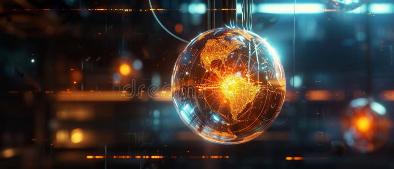 A Suspended Orb with a Glowing Core Encapsulating the Essence of Future ...