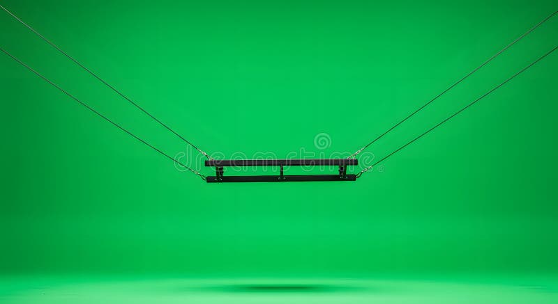 Suspended Platform Against Green Screen Background: a Cinematic Studio ...