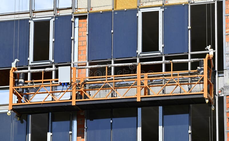 Suspended Platform (ZLP) on Wall Stock Image - Image of engineering ...