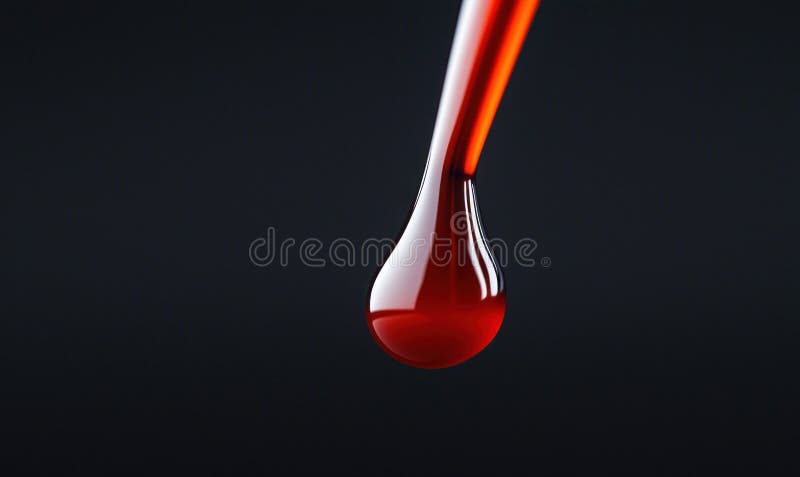 Suspended Red Liquid Drop stock photo. Image of droplet - 367820026