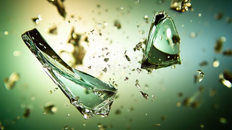 Suspended Reflections: Fragments of Light in Glass and Green Stock ...