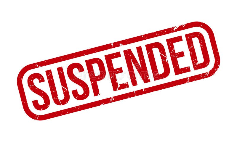 Suspended Rubber Stamp. Red Suspended Rubber Grunge Stamp Seal Vector ...