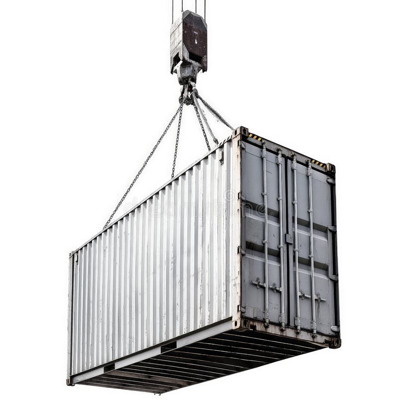Suspended Shipping Container Stock Photo - Image of distribution ...