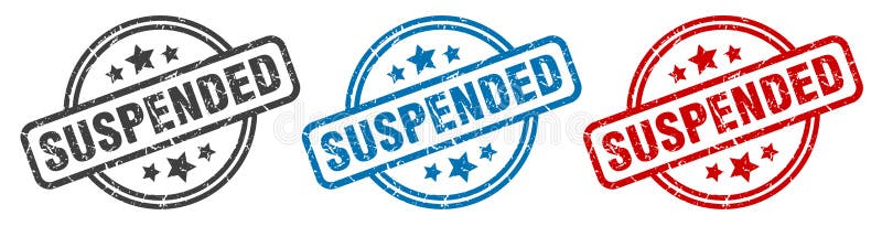 Suspended Stamp. Suspended Label. Round Grunge Sign Stock Vector ...