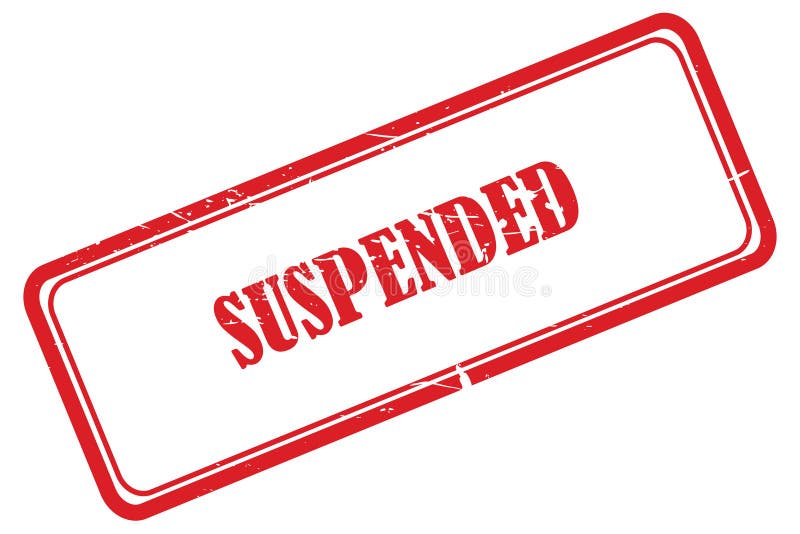 Suspended red ink stamp stock vector. Illustration of termination ...