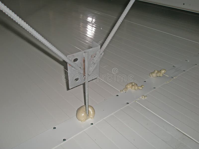 Suspended Structure Made of Metal, Ceiling Attachment Unit Made of ...