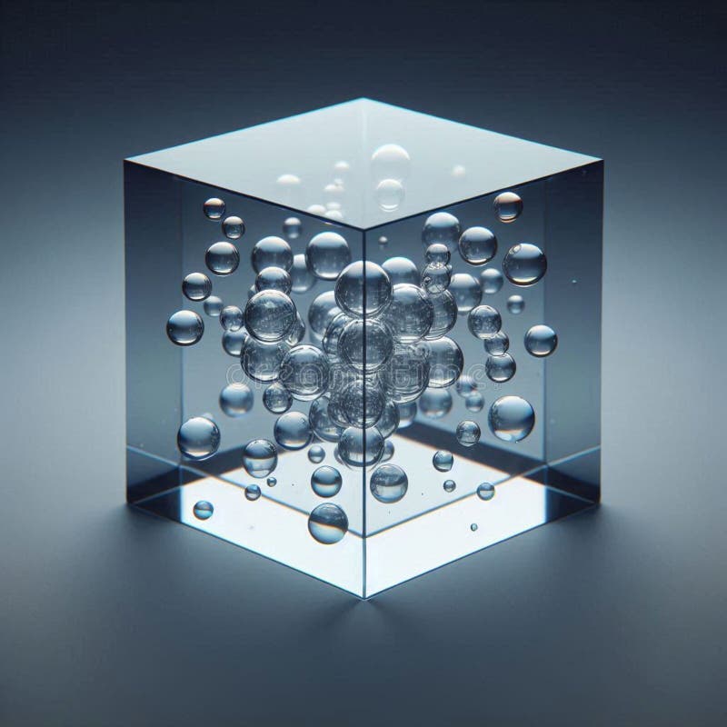Suspended in Time: the Bubble Cube. Stock Illustration - Illustration ...