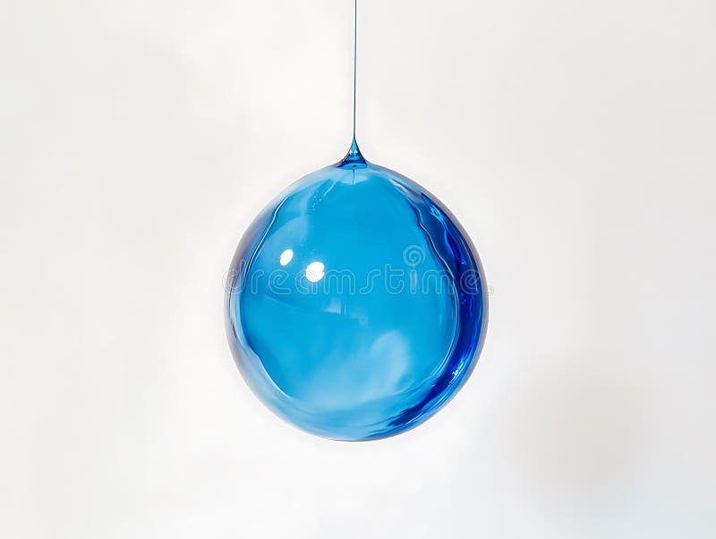 Suspended Translucent Blue Sphere Stock Illustration - Illustration of ...