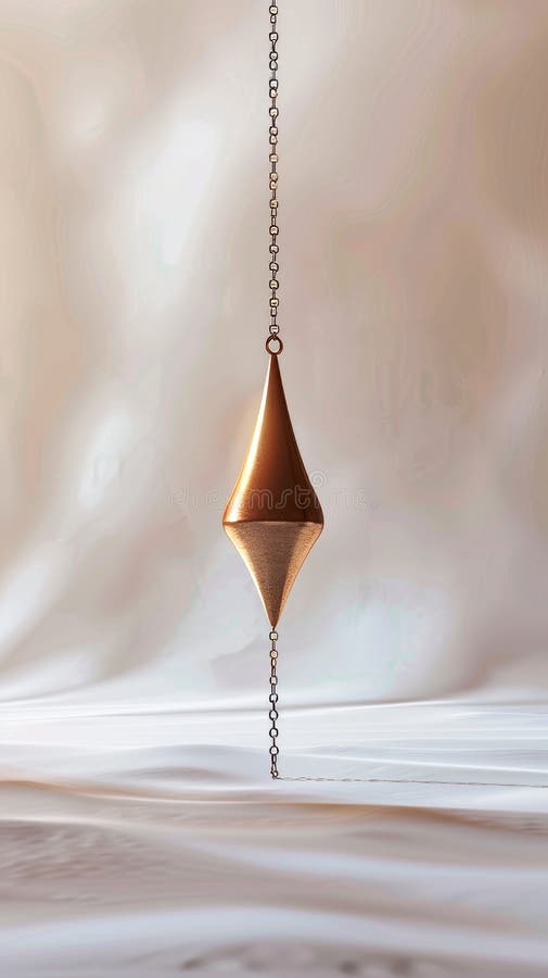 Suspended Wooden Pendulum with Chain on a Simple Backdrop Concept ...