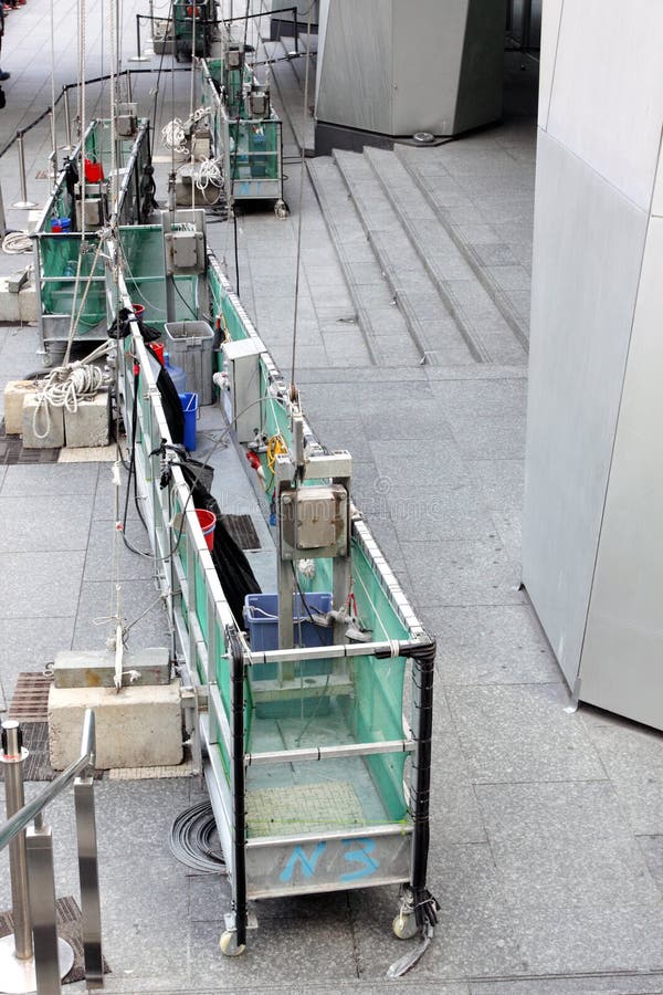 Suspended Scaffold Rigging stock photo. Image of lifelines - 18881182