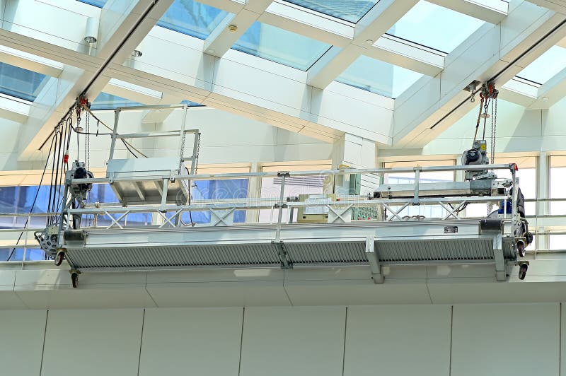 Suspended working platform stock image. Image of security - 32269693