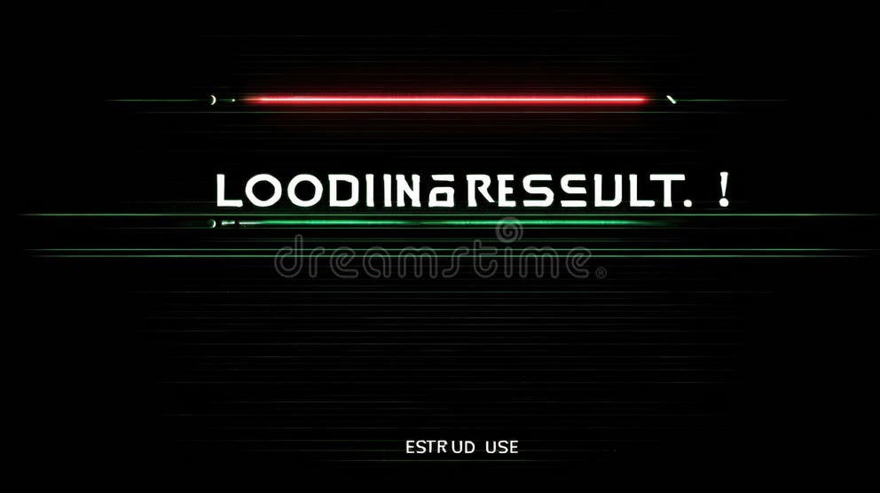 Suspenseful Loading Result Screen Glowing in Dark Environment with ...